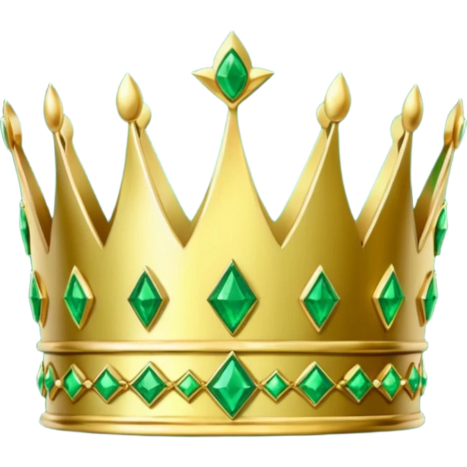 green and gold crown emoji | AI Emoji Generator