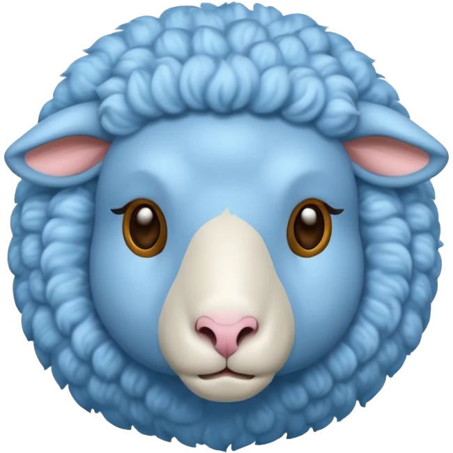 light blue sheep only head emoji | AI Emoji Generator