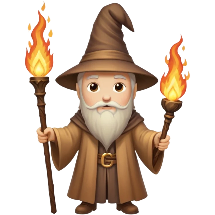 Wizard with torch emoji | AI Emoji Generator