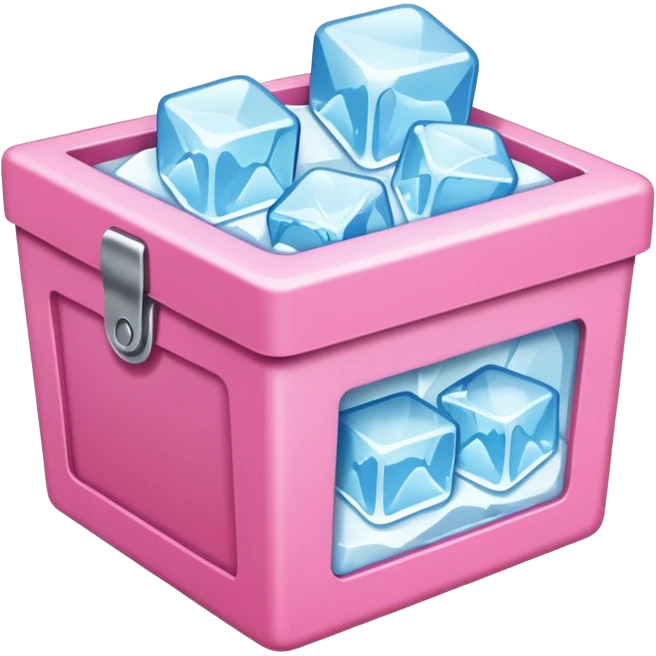 a pink box with ice emoji | AI Emoji Generator