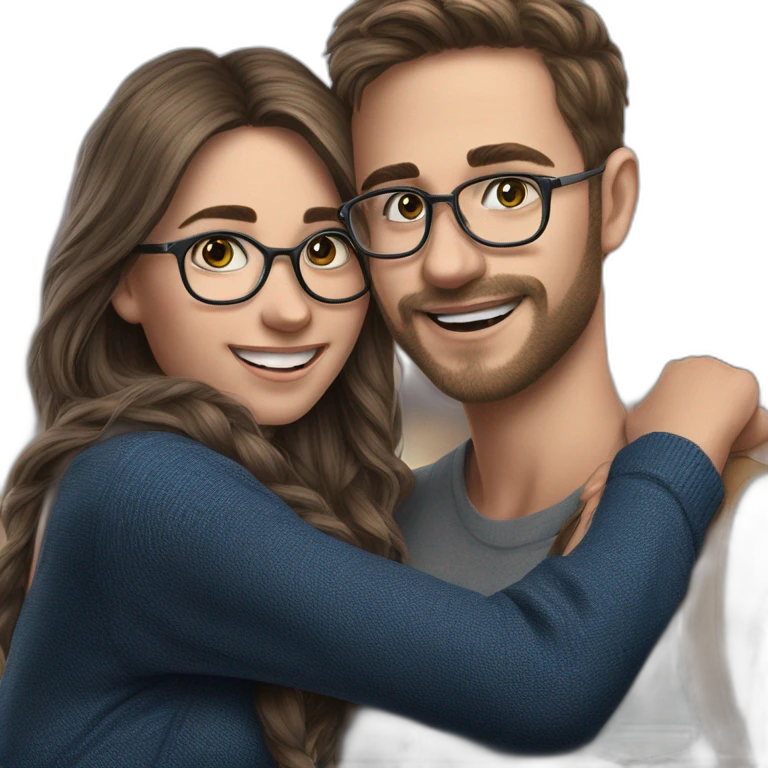 happy couple posing for camera emoji | AI Emoji Generator