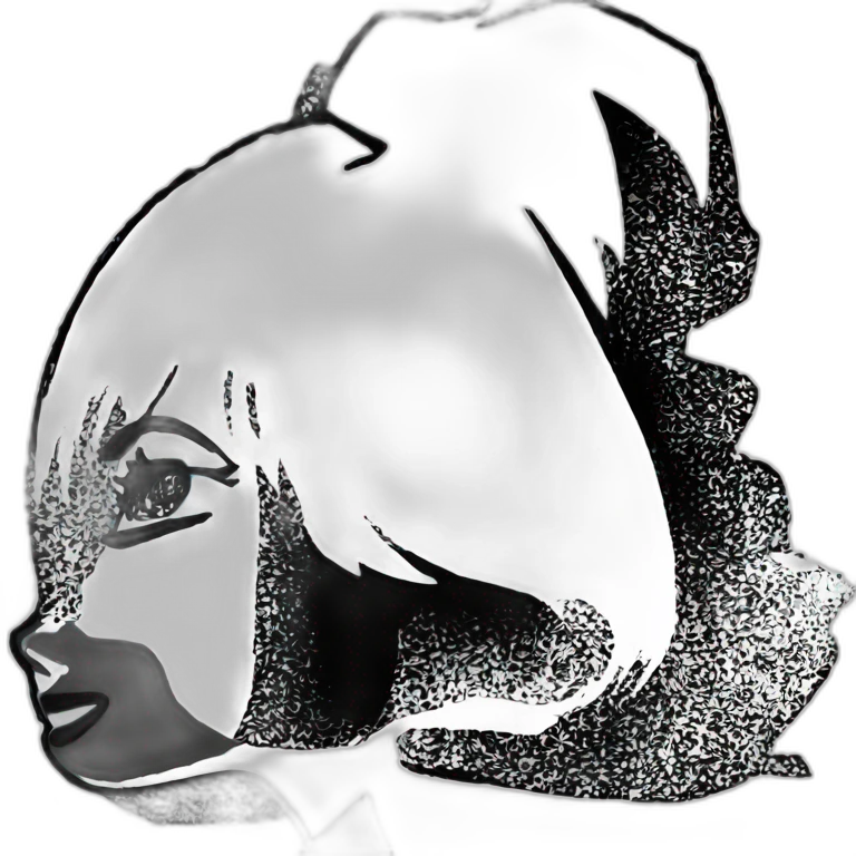 lonely girl in grayscale emoji | AI Emoji Generator
