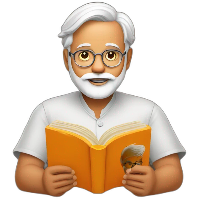 narendra modi reading book emoji | AI Emoji Generator
