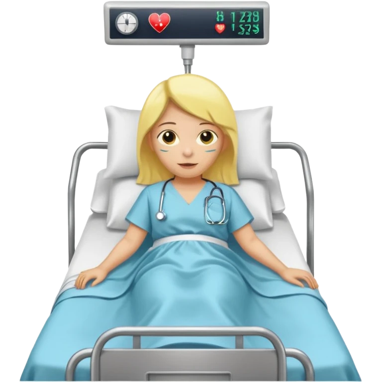 pessoa com a pele amarela deitada em uma maca de hospital emoji | AI ...