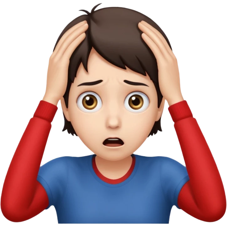 Shocked face hands on head emoji | AI Emoji Generator