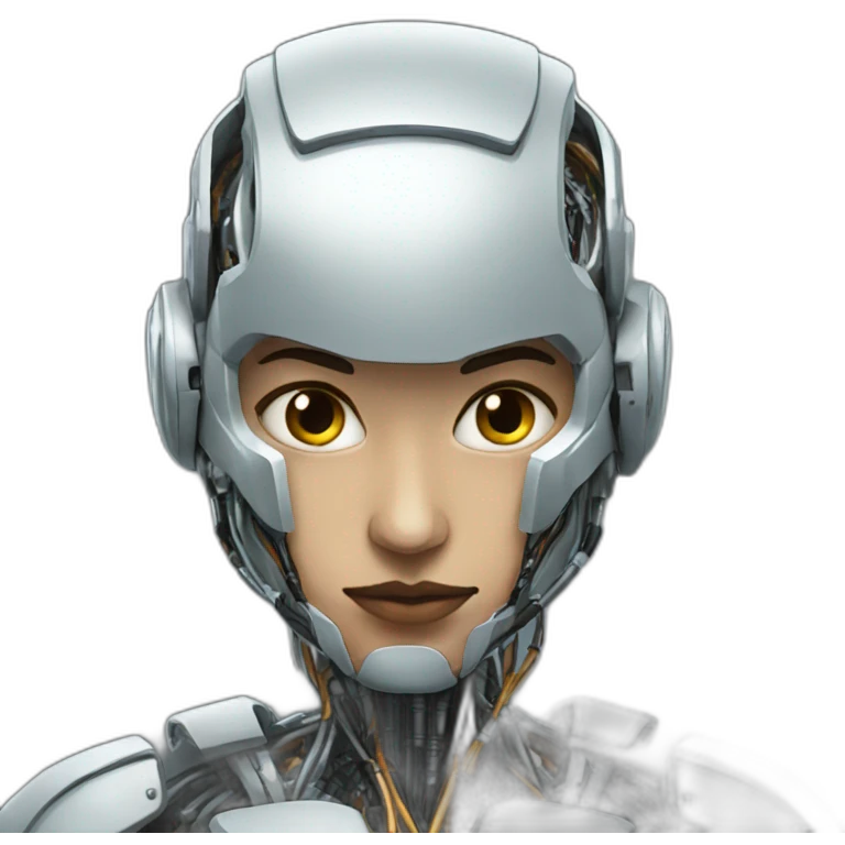 Cyborg programming emoji | AI Emoji Generator