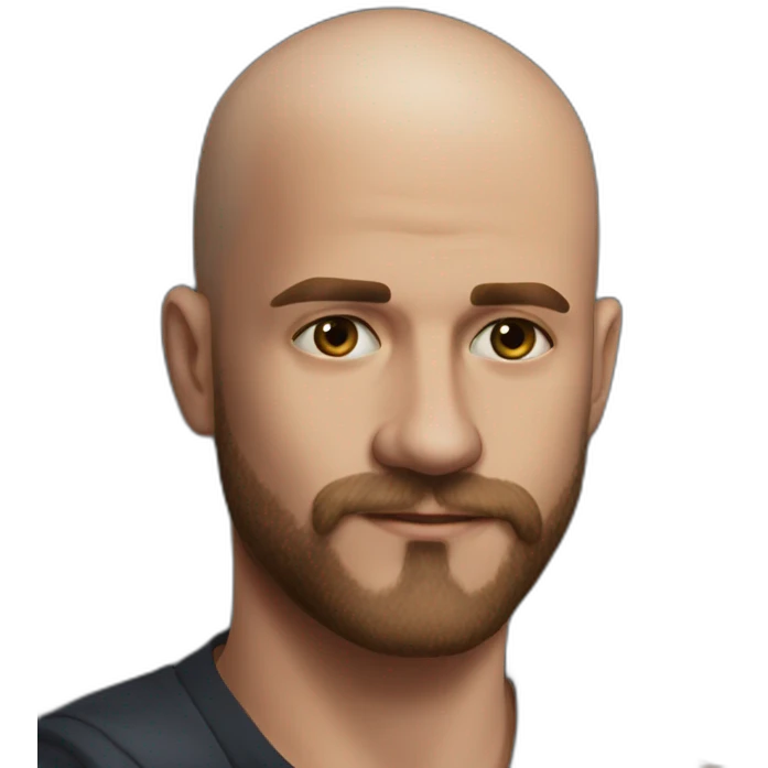bearded bald boy in focus emoji | AI Emoji Generator
