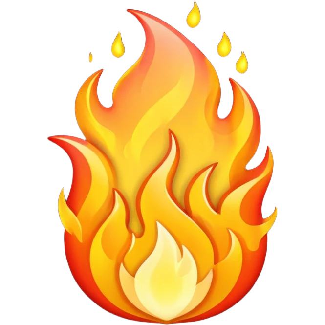 mirco steps of fire emoji | AI Emoji Generator