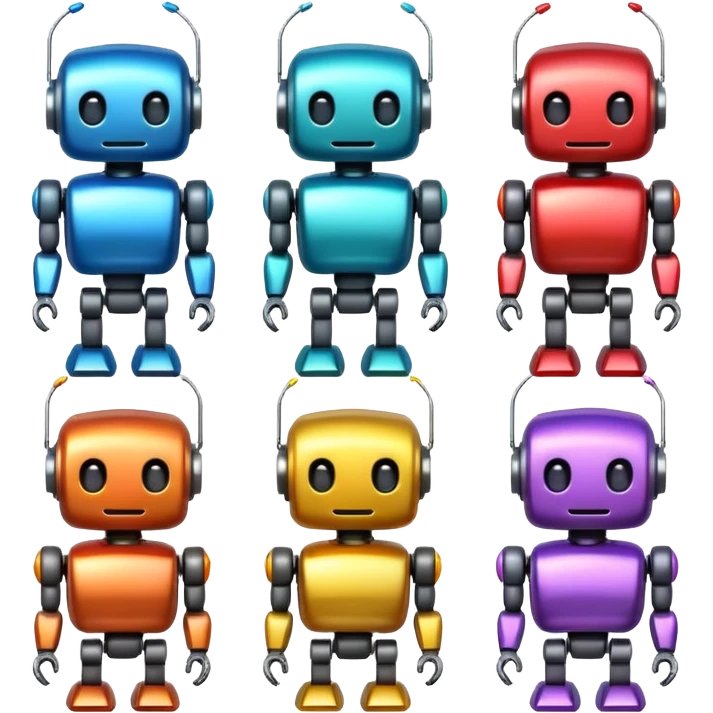 Wholesome cute robots emoji | AI Emoji Generator
