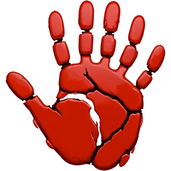 Bloody Paint – Smear of red paint shaped like handprint. emoji | AI ...