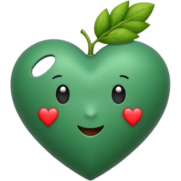 Quiero un corazón color verde pino emoji | AI Emoji Generator