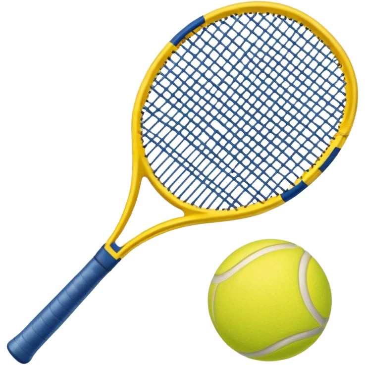 padel a racket with a yellow tennis ball emoji | AI Emoji Generator