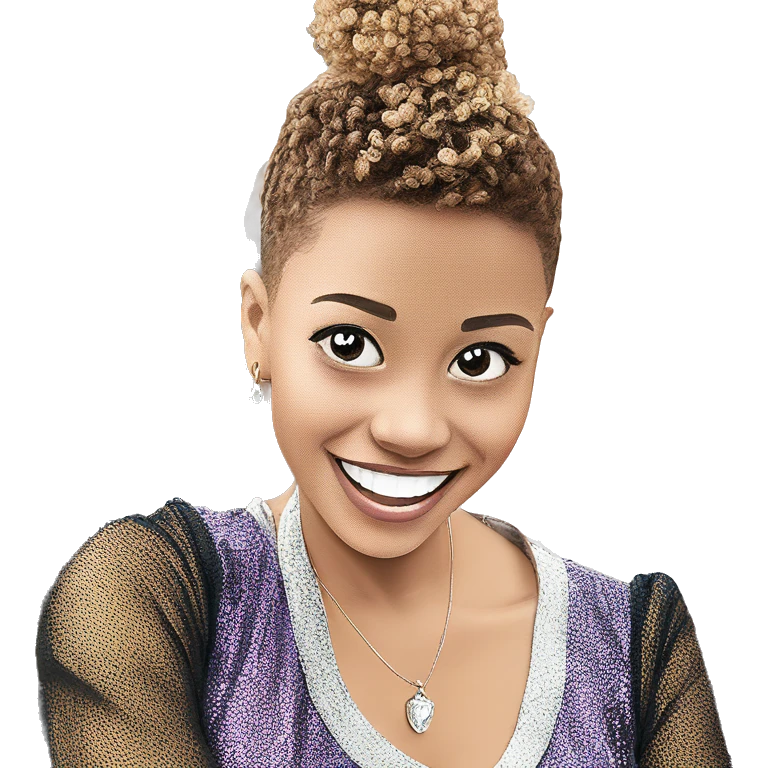 beautiful girl with earrings smiling emoji | AI Emoji Generator