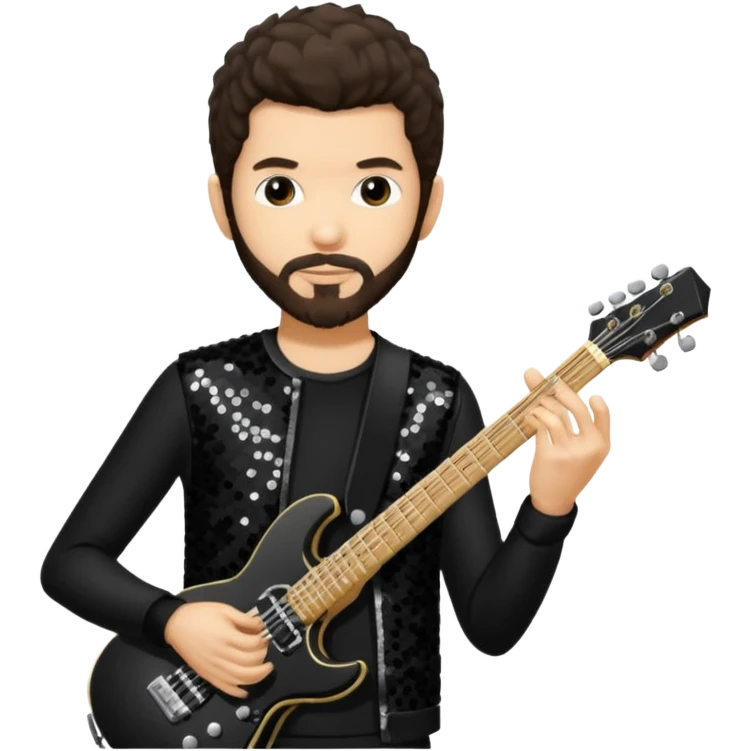 Brad Delson from Linkin Park with dark brown hair, light skin, black ...