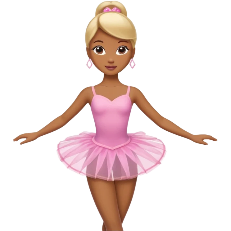 brown skin blonde barbie ballerina emoji | AI Emoji Generator