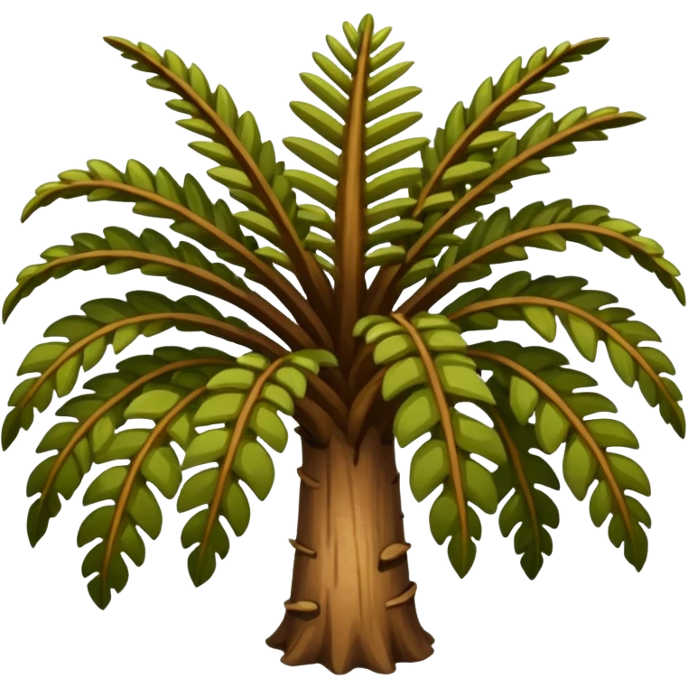 lepidodendron palmera tronco de escamas hojas con semillas cafe emoji ...
