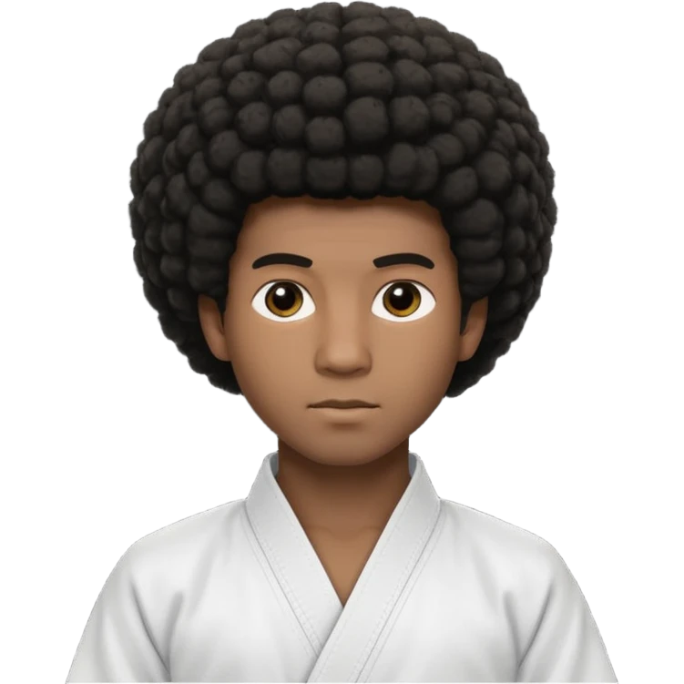 black karate instructor with afro hair and a low taper haircut, and a ...