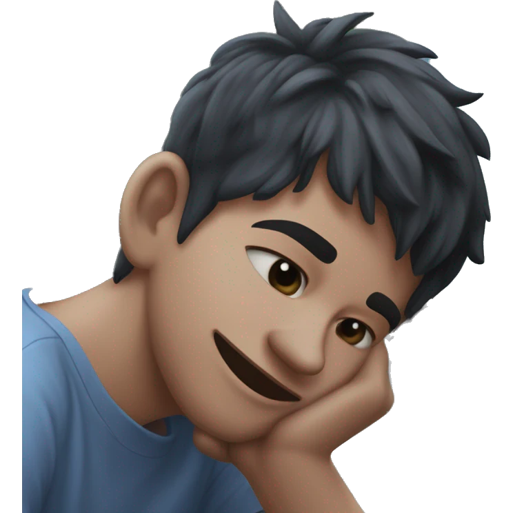 smiling boy with blue shirt emoji | AI Emoji Generator