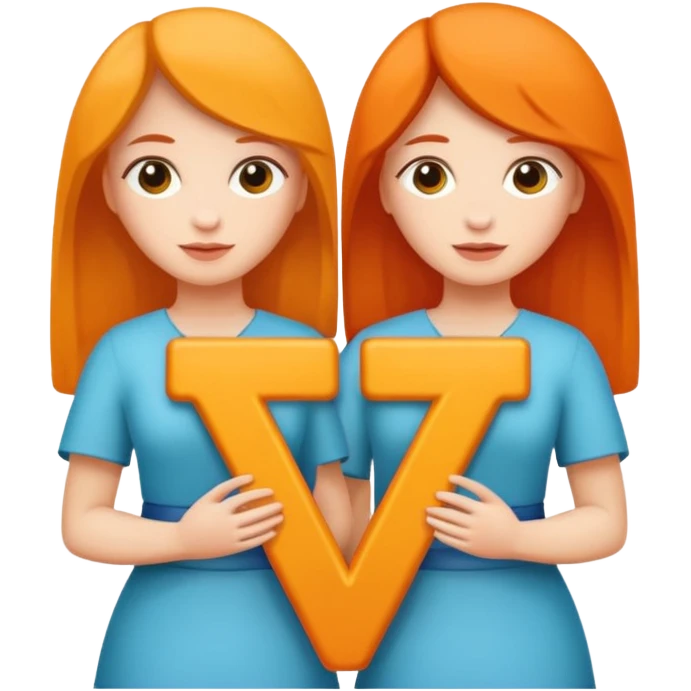 Create two letters, N and Y, in the shape of sisters. emoji | AI Emoji ...