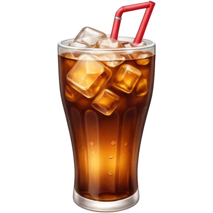 Iced cola emoji, rounded edges, soft highlights emoji | AI Emoji Generator