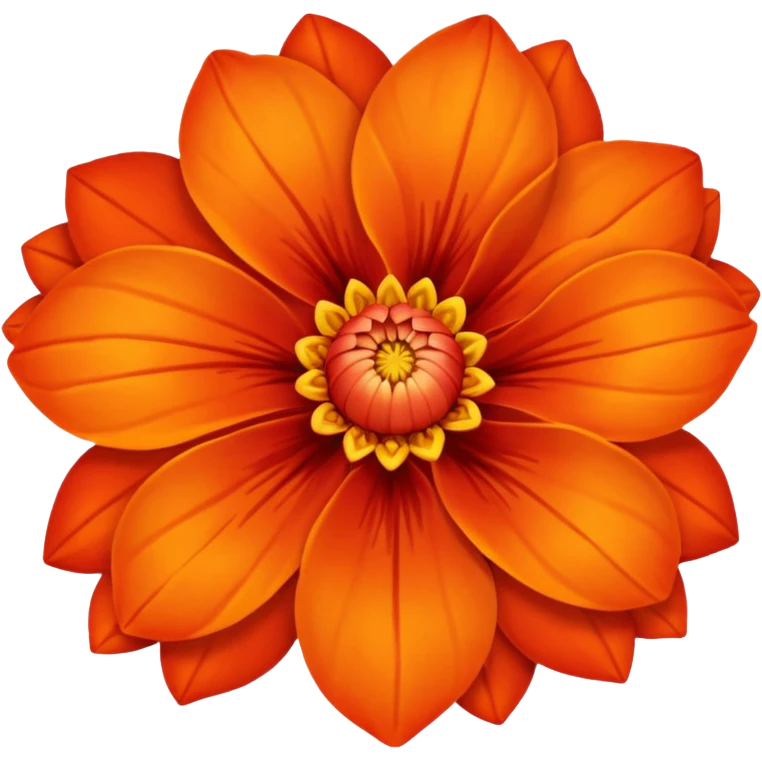 An autumn flower with orange-red leaves curling gently.