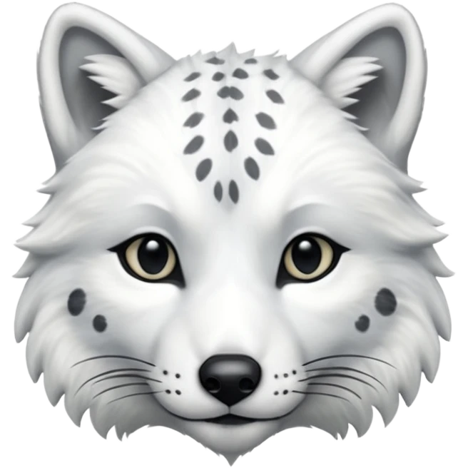 Hyper-realistic furry soft smooth elegant Arctic-wolf-snow-leopard ...