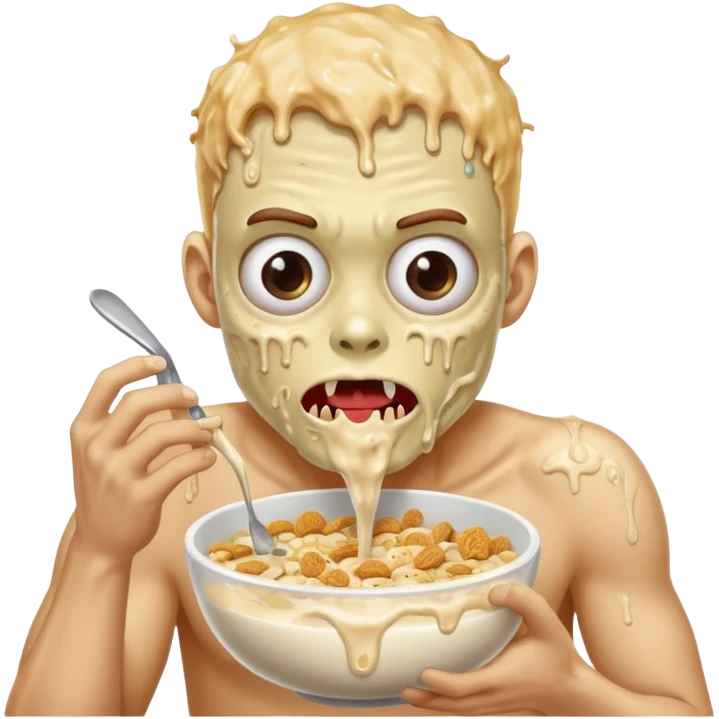 Vomit cereal milk vomit sexy vomit man monster sexy horror emoji | AI ...
