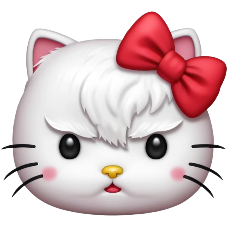 Angry hello kitty emoji | AI Emoji Generator