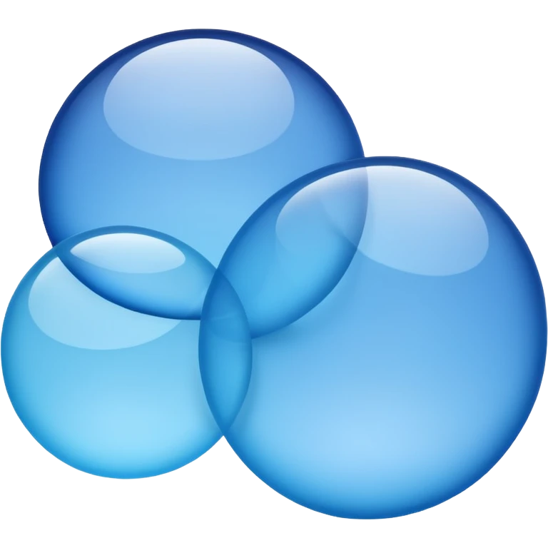 Two round cells in light blue and blue Soft gradient Slightly ...