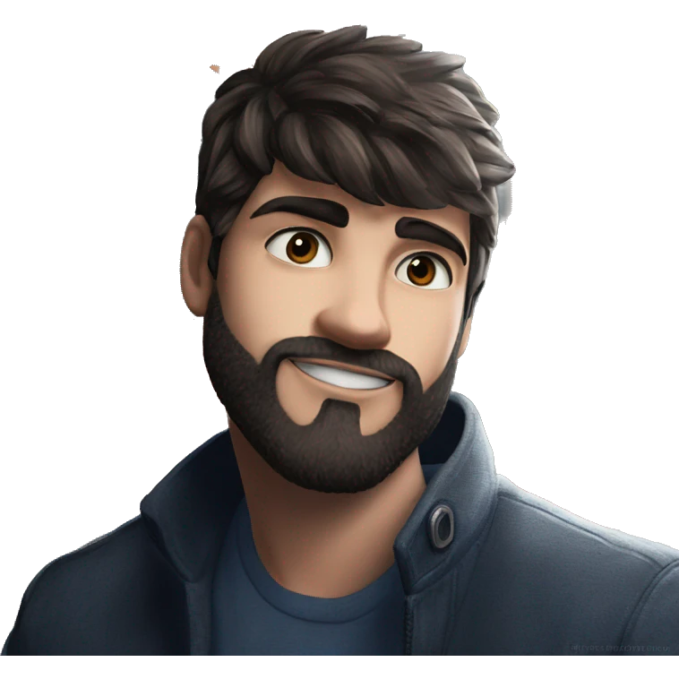 confident male gaze portraitportrait emoji | AI Emoji Generator