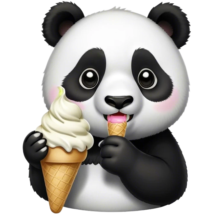 Panda eating ice cream emoji | AI Emoji Generator