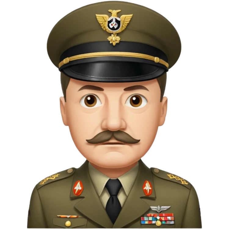 adolf hitler avec une moustache carée emoji | AI Emoji Generator