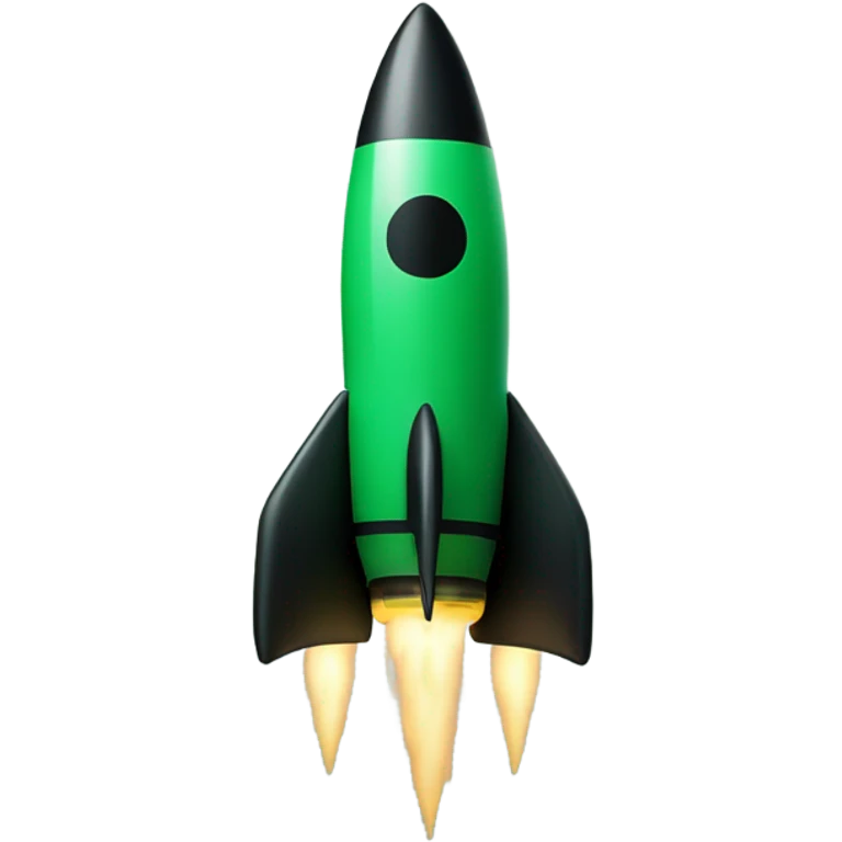 green and black rocket ship emoji | AI Emoji Generator