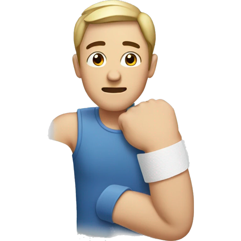man with broken arm plaster emoji | AI Emoji Generator