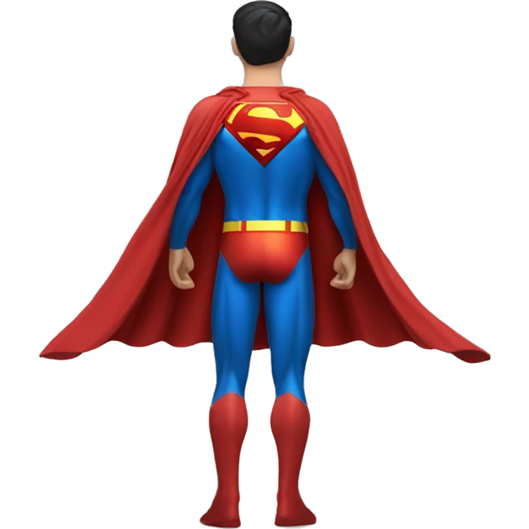 Superman cape alone from behind emoji | AI Emoji Generator