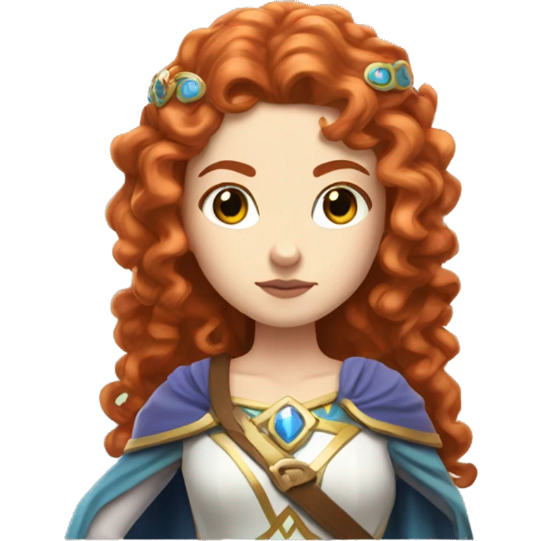 a white girl with long red curly hair and freckles, cosplaying Princess ...