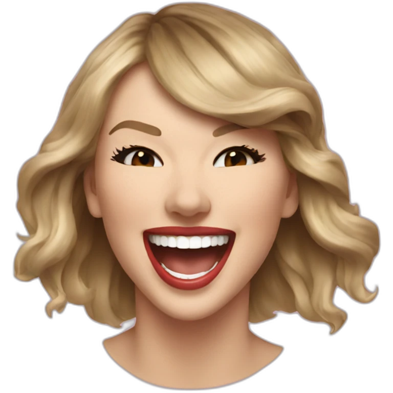 Taylor Swift laughing emoji | AI Emoji Generator