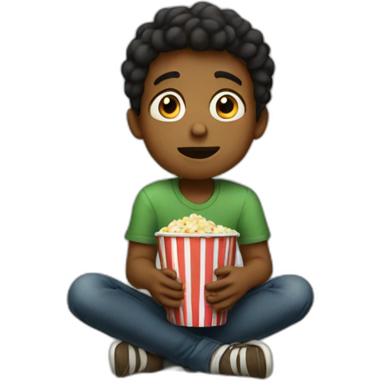 Boy Watching movie emoji | AI Emoji Generator