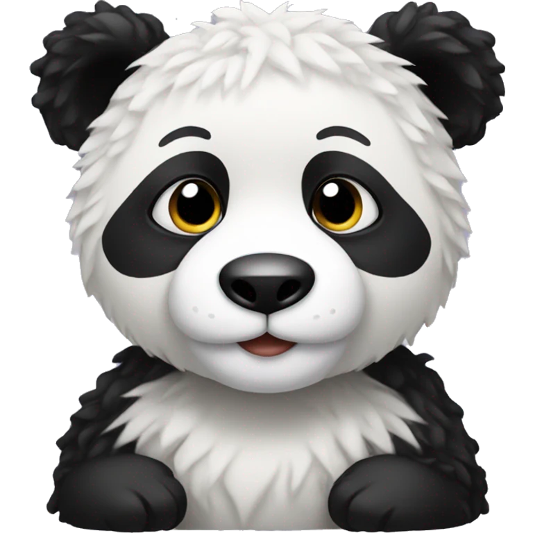 Panda with curly hair emoji | AI Emoji Generator