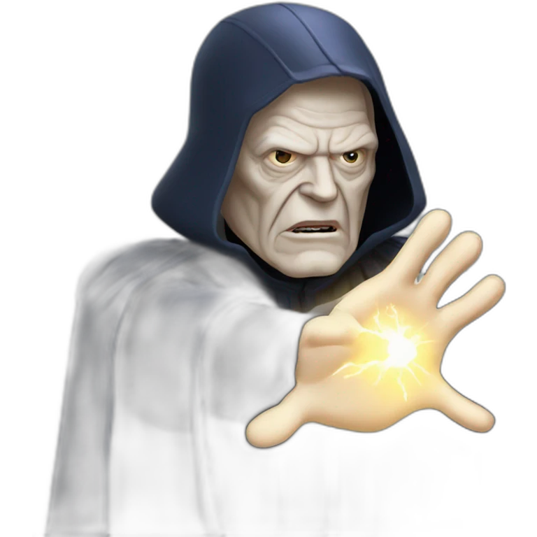 emperor palpatine shooting lightning from hands emoji | AI Emoji Generator