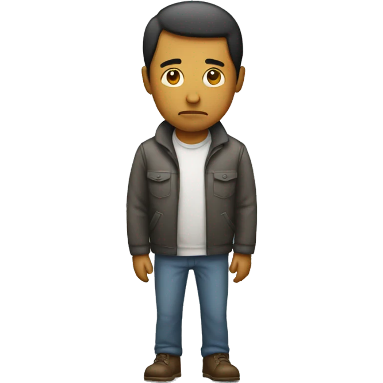 sad man standing emoji | AI Emoji Generator