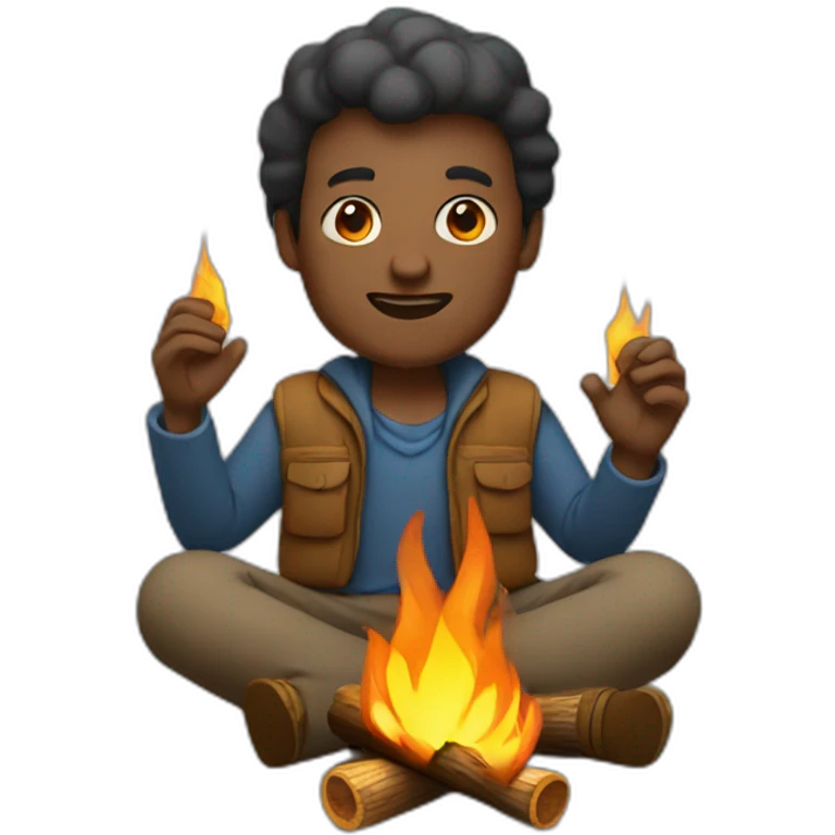 campfire man emoji | AI Emoji Generator