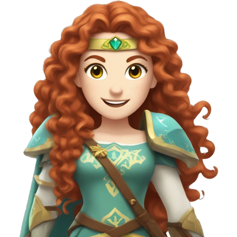 a white girl with long red curly hair and freckles, cosplaying Princess ...
