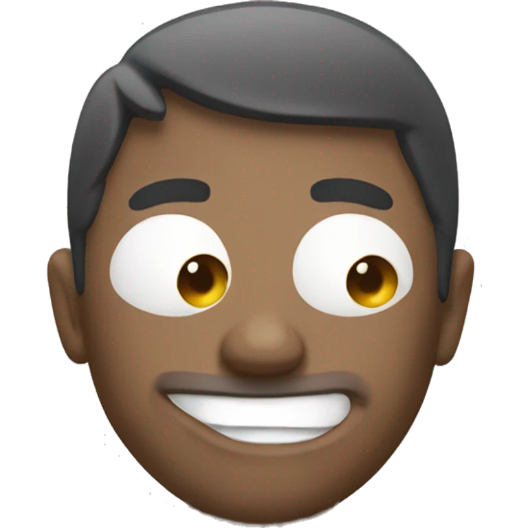 Normal emoji with a bit of white paint on its face emoji | AI Emoji ...