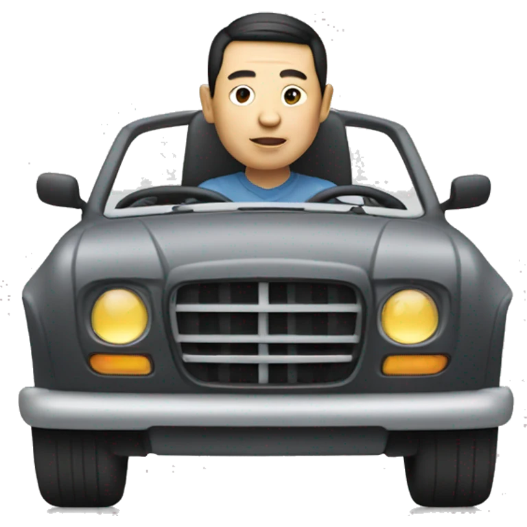 Chinese man driving car emoji | AI Emoji Generator
