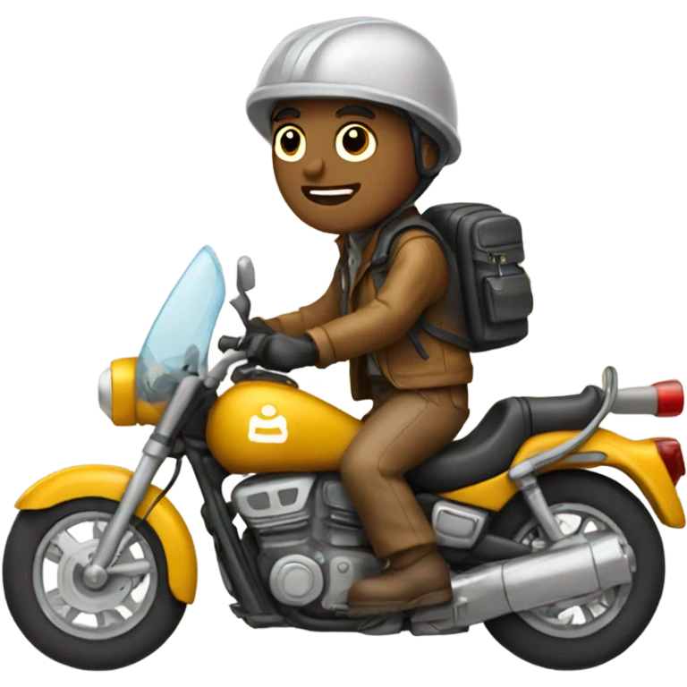 Geologist riding a motorcycle emoji | AI Emoji Generator