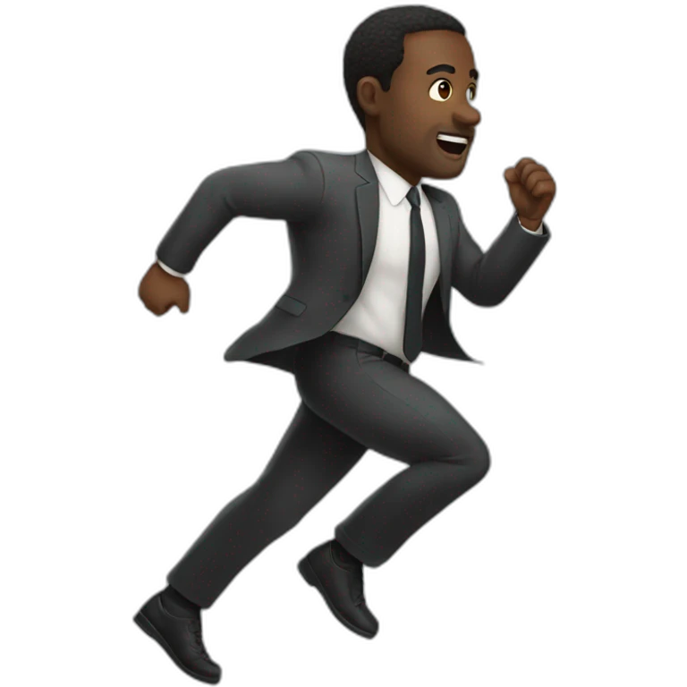 a big black man chasing you emoji | AI Emoji Generator