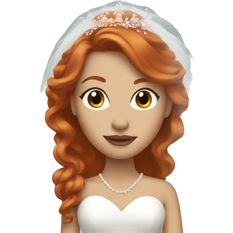 Redhead white bride emoji | AI Emoji Generator