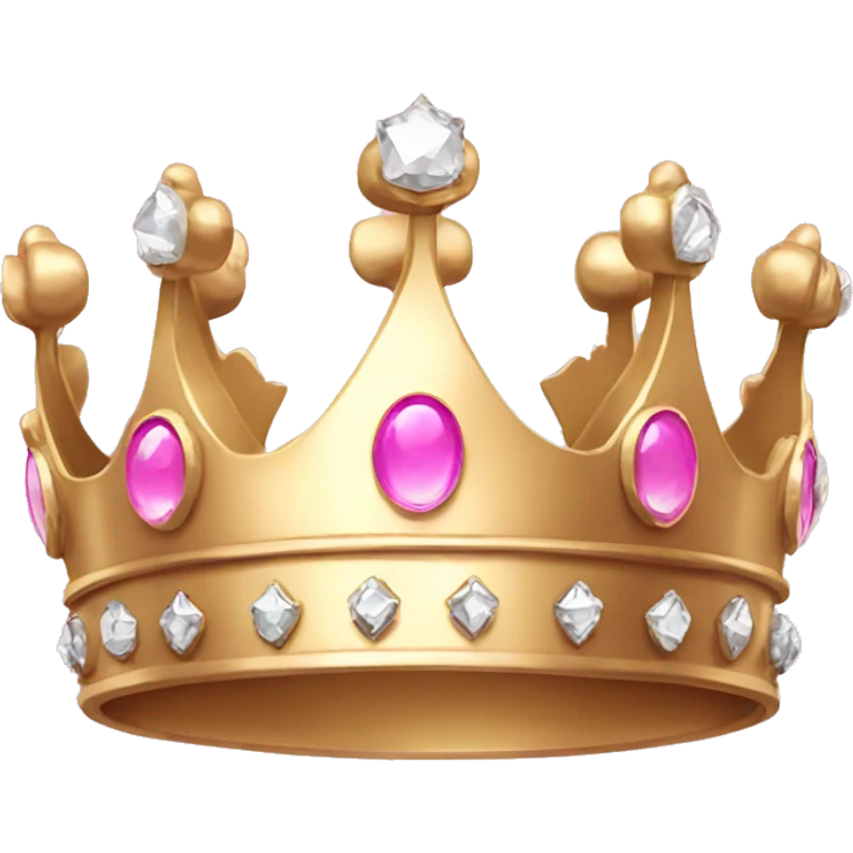 Pink gold crown emoji | AI Emoji Generator