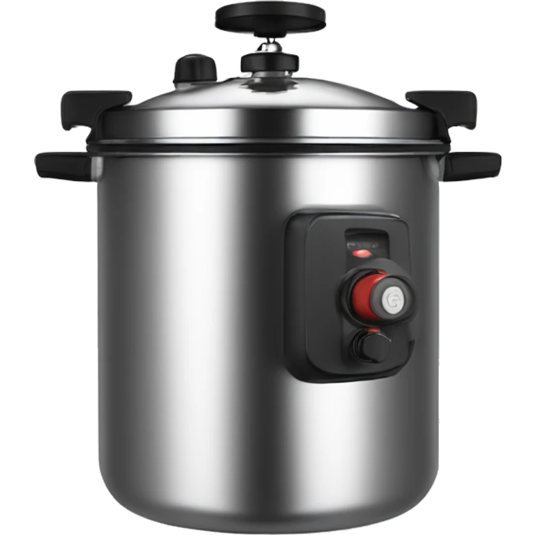 Stainless steel pressure pot, with black gights, 3 clamps on the cover ...